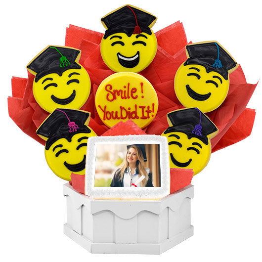 Photo Cookies – ConGRADulations Emoji | Bouquet l Graduation I Cookies ...