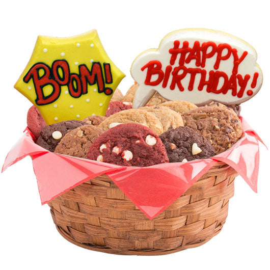Pop Art Birthday Basket | Cookies by Design